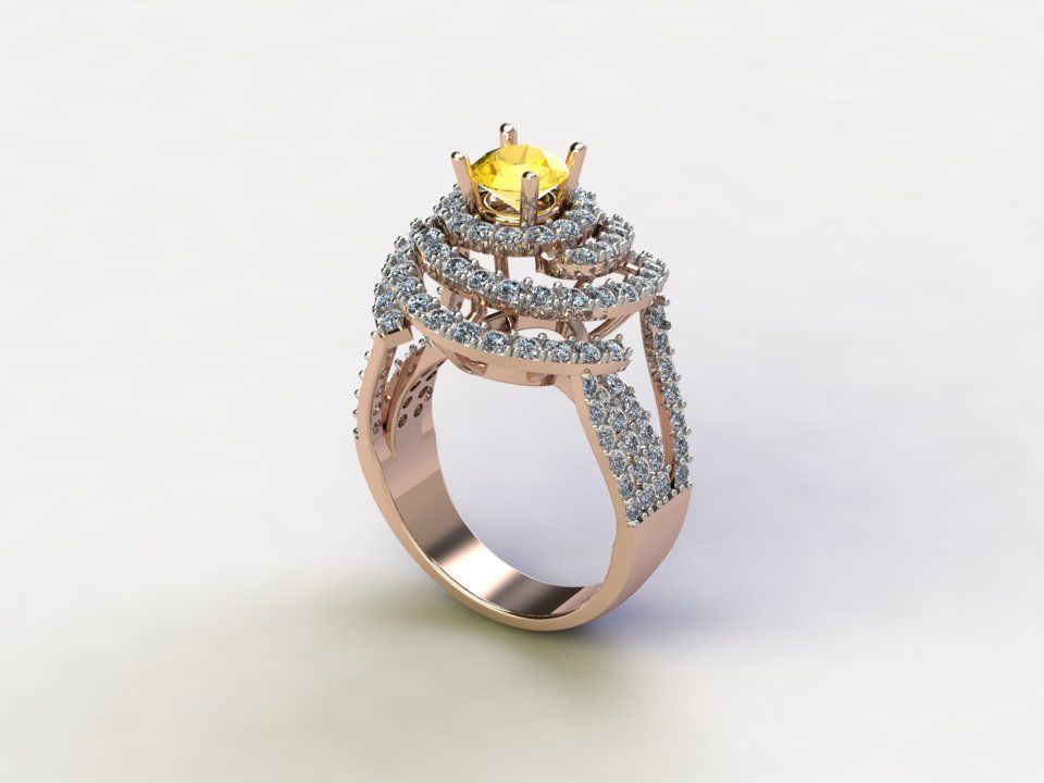 R219 new solitaire ring cad file free 3D model | CGTrader