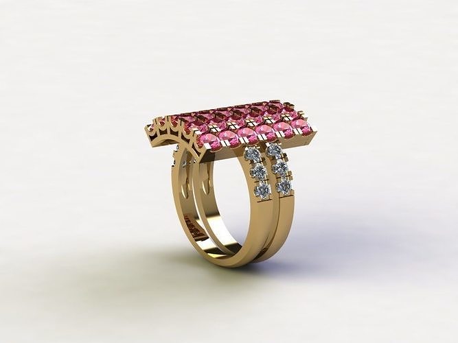 R172 diamond ring girl 3D model | CGTrader