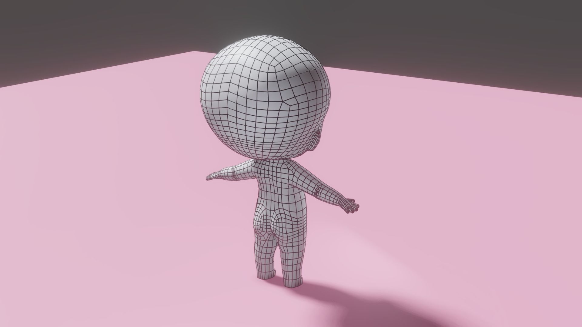 Chibi Character base mesh 3D model | CGTrader