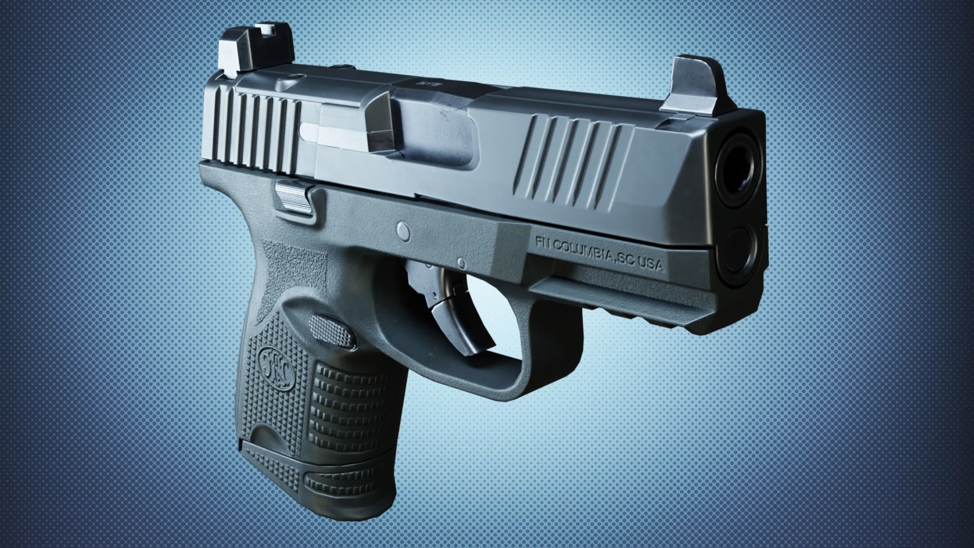 3D model FN 509 Compact MRD BLK VR / AR / low-poly | CGTrader