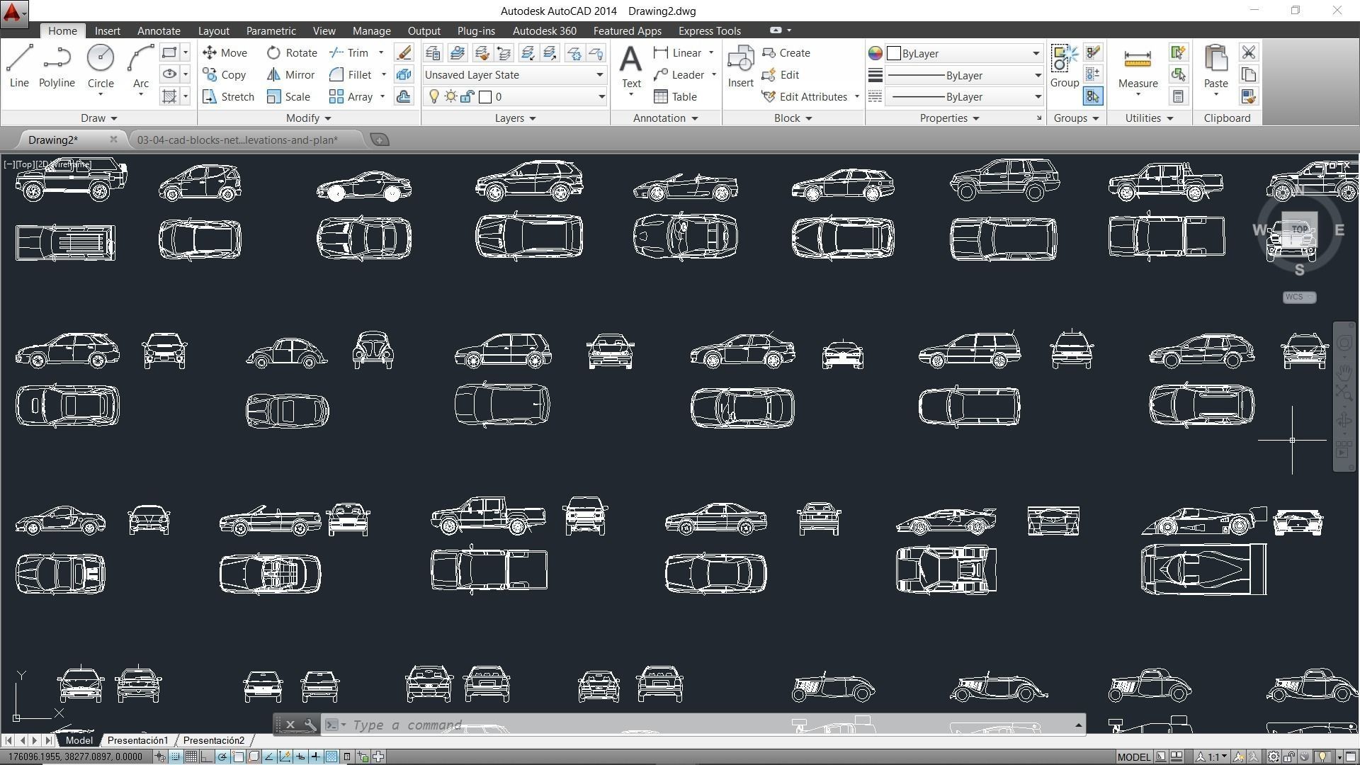 Autocad cars blocks 3D model 3D printable | CGTrader
