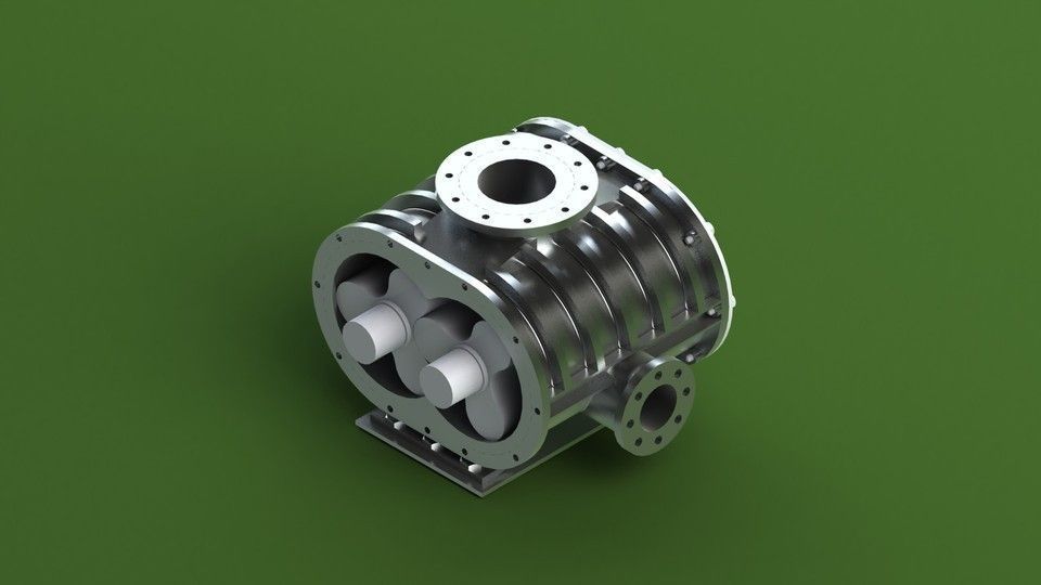 Root blower free 3D model | CGTrader