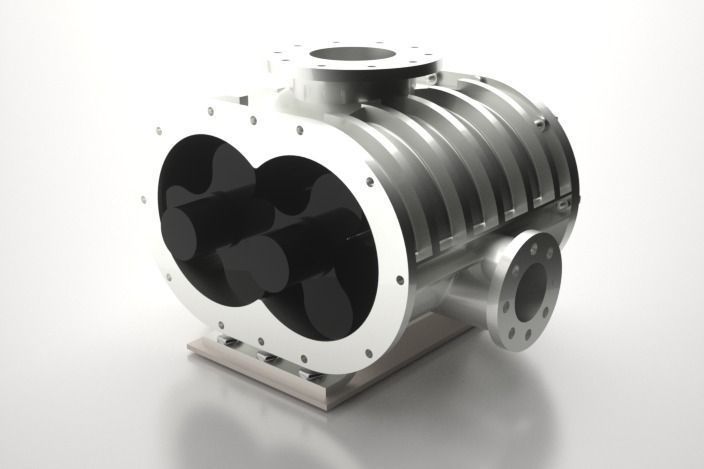 Root blower free 3D model | CGTrader