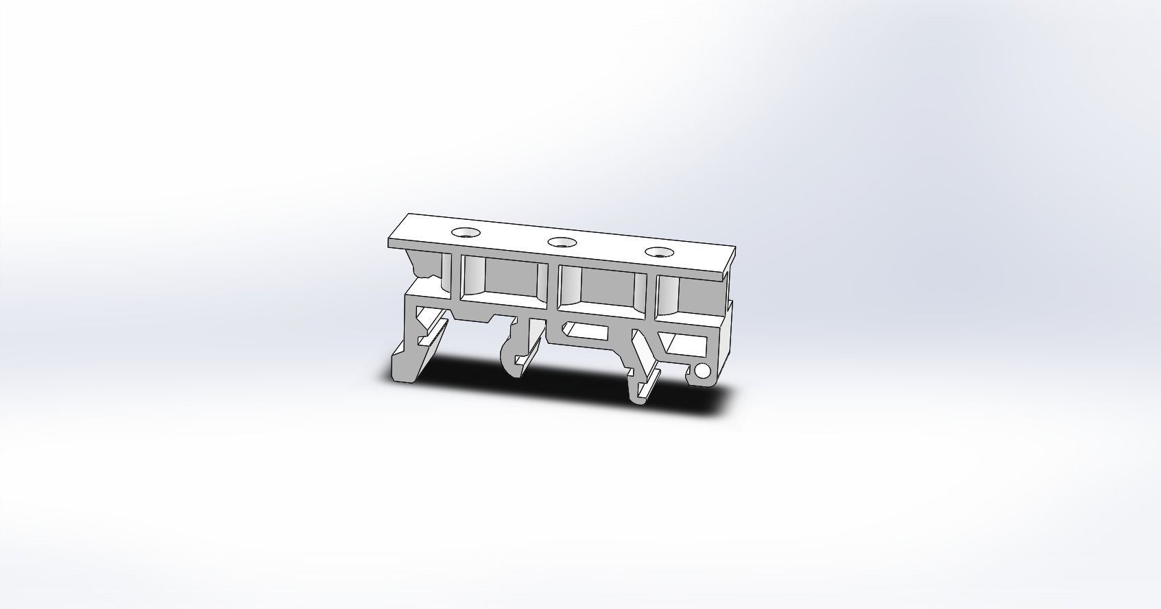 DIN Rail Mount 3D model | CGTrader
