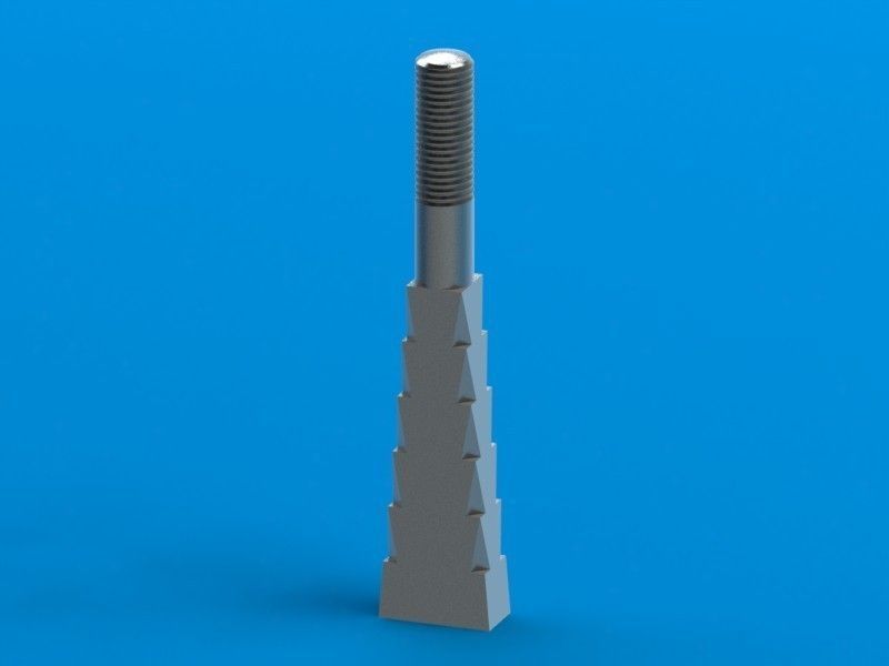 Rag foundation bolt free 3D model | CGTrader