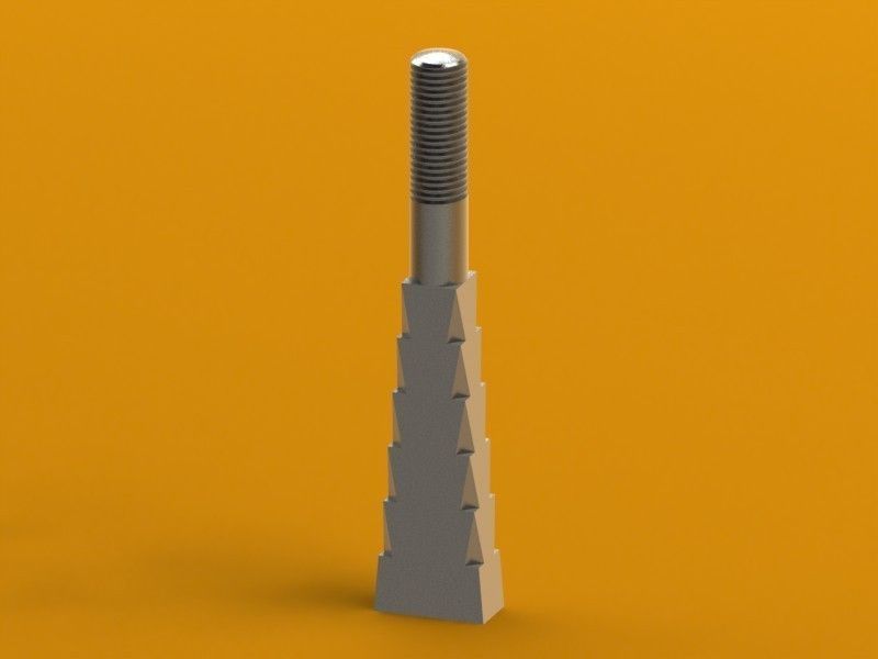 Rag foundation bolt free 3D model | CGTrader