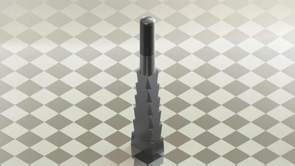 Rag foundation bolt free 3D model | CGTrader