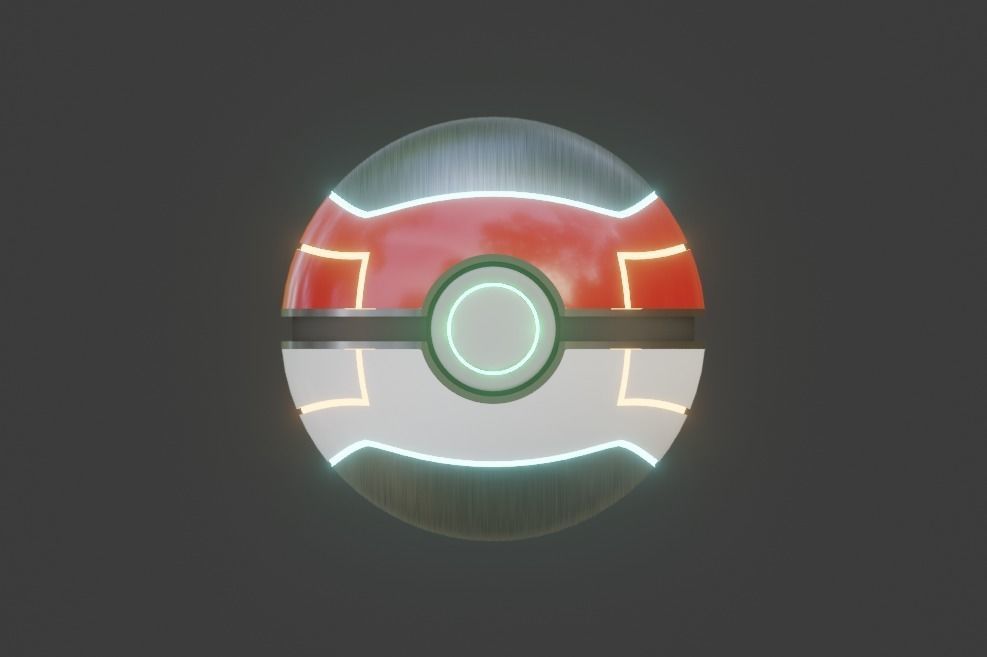 Pokemon Pokeball version 2 3D model | CGTrader
