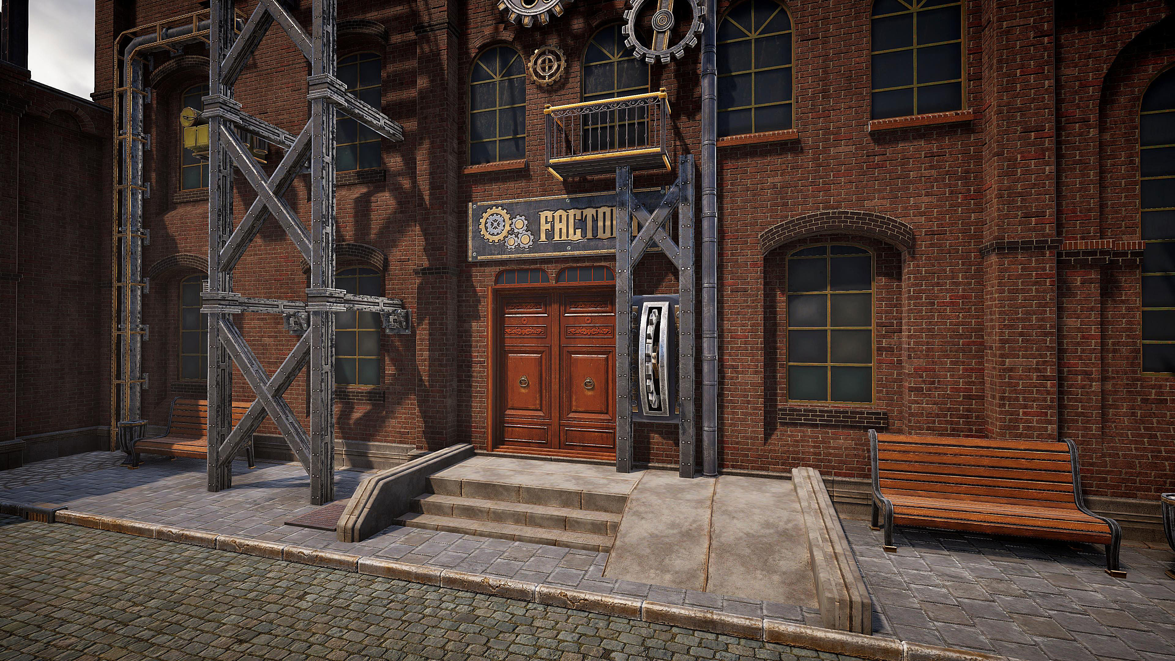 3D model Steampunk City VR / AR / low-poly | CGTrader