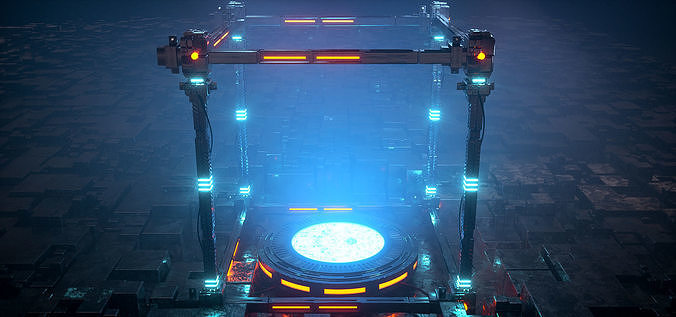 cyberpunk cool Science and technology scenario 3D model | CGTrader