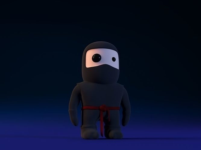 Cartoon Ninja - Not Rigged 3D model | CGTrader