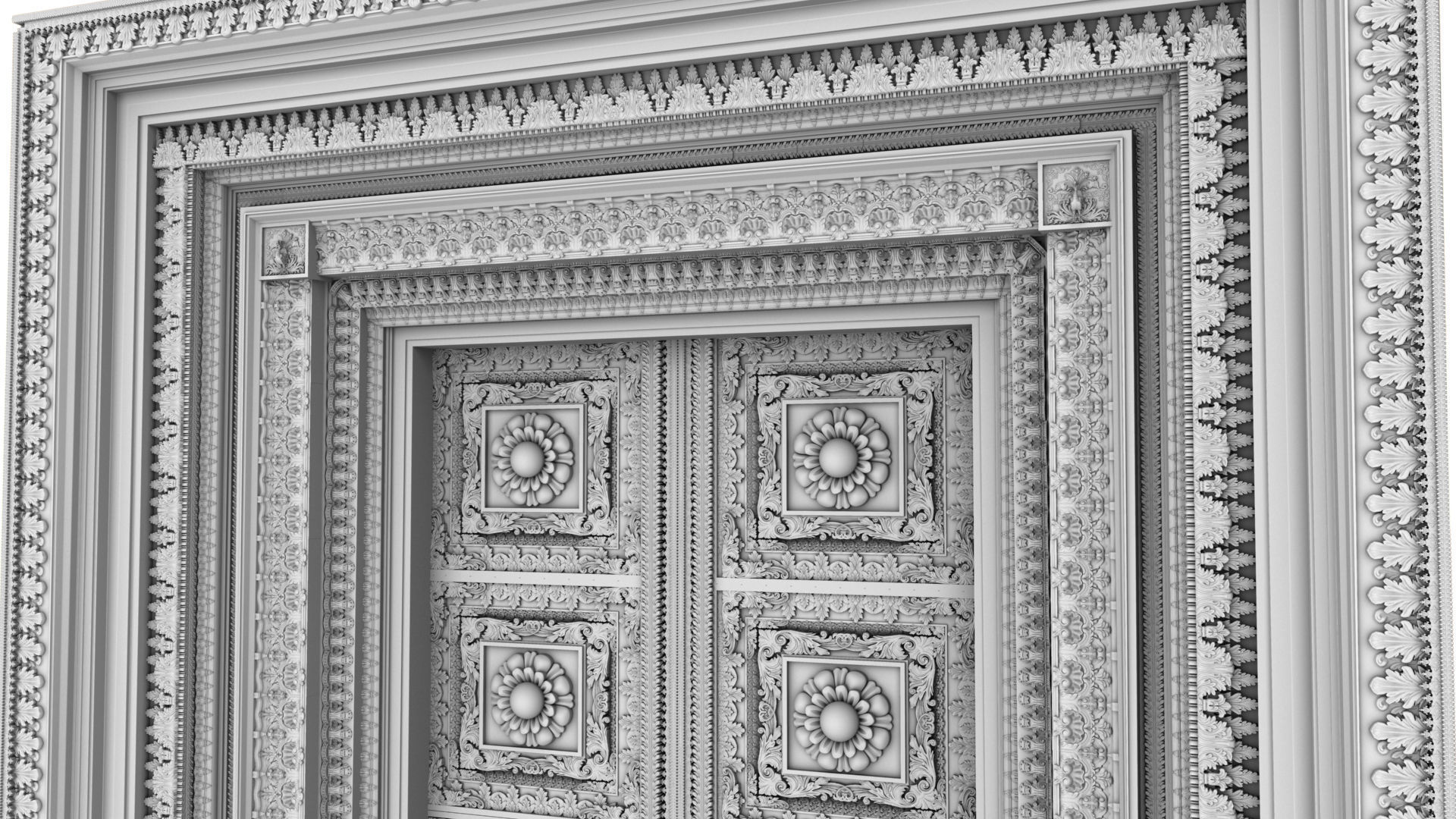 decorative traditional 3d door 3D model | CGTrader