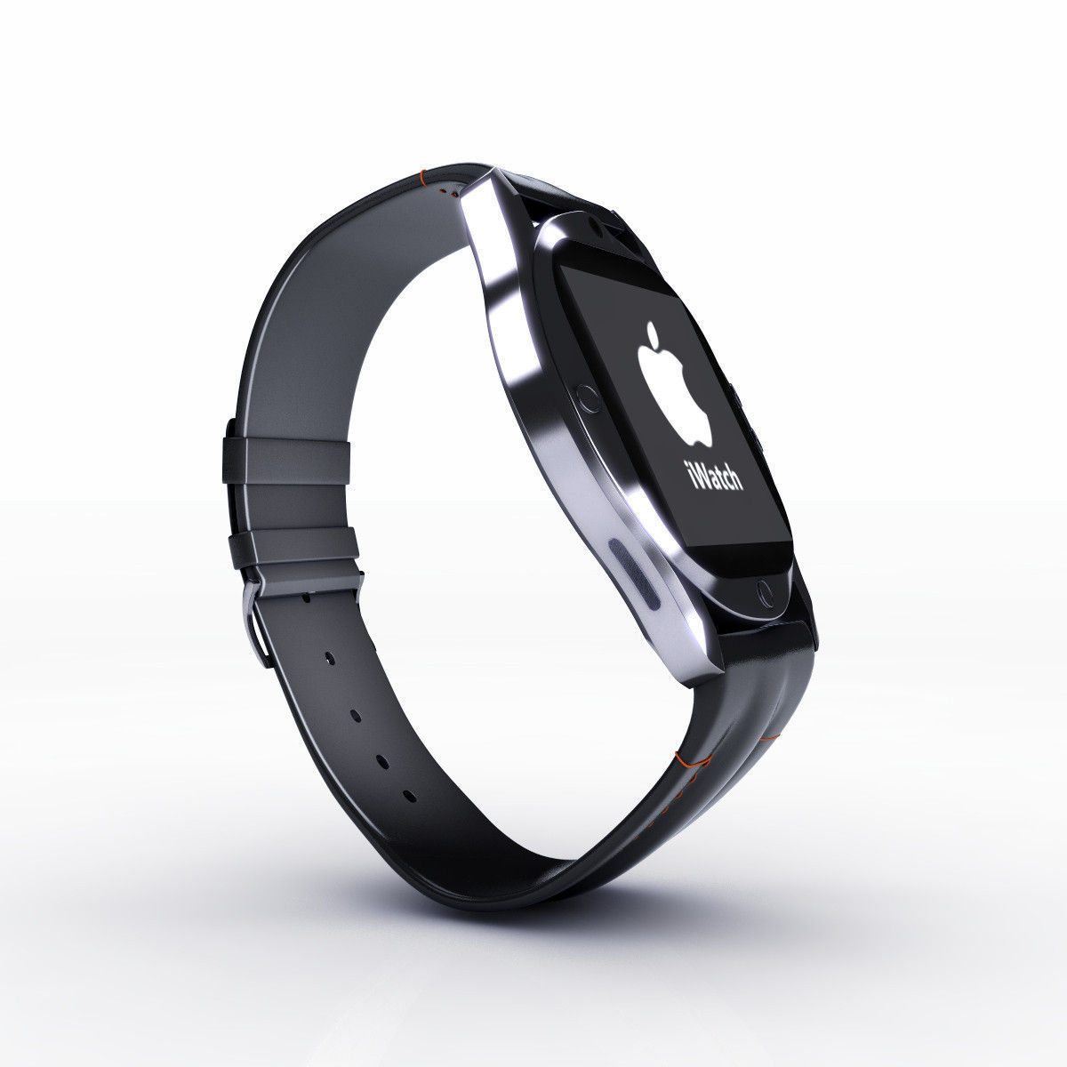 iWatch watch with apple logo 3D model | CGTrader