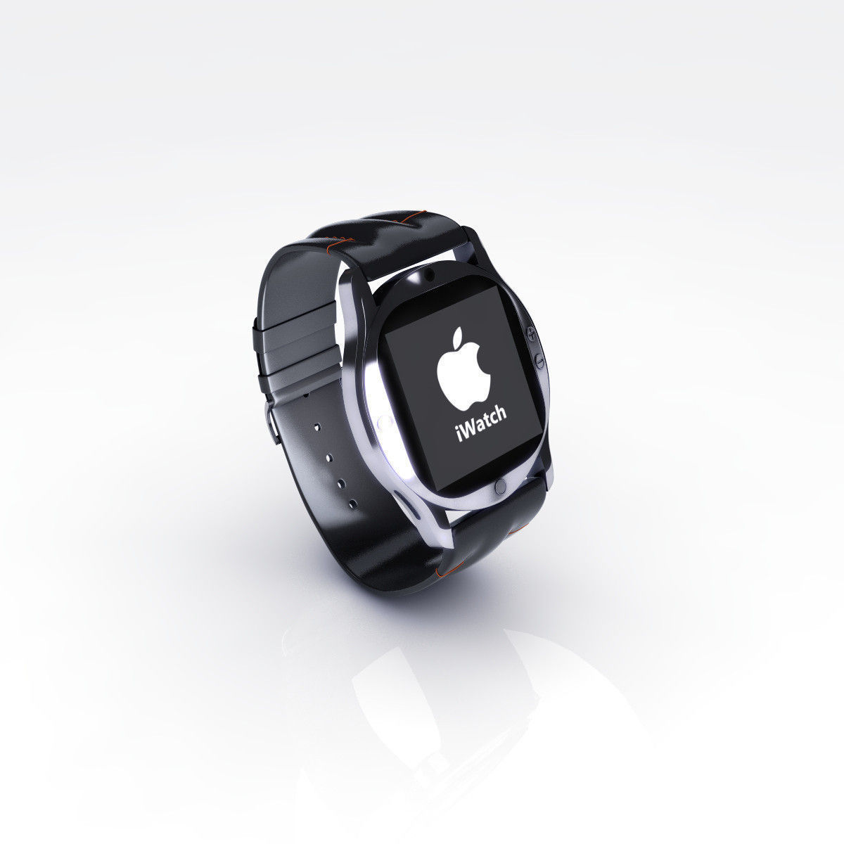 iWatch watch with apple logo 3D model | CGTrader