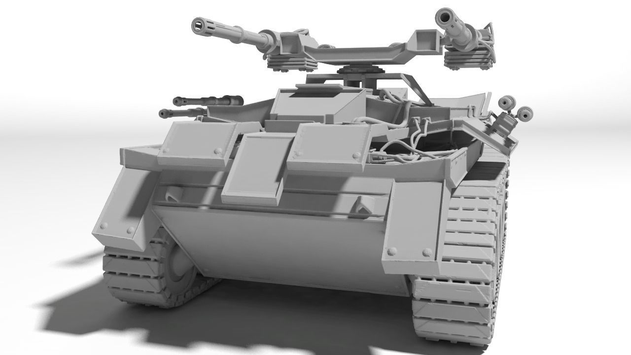 Scifi Tank for 3Dprint 3D model 3D printable | CGTrader