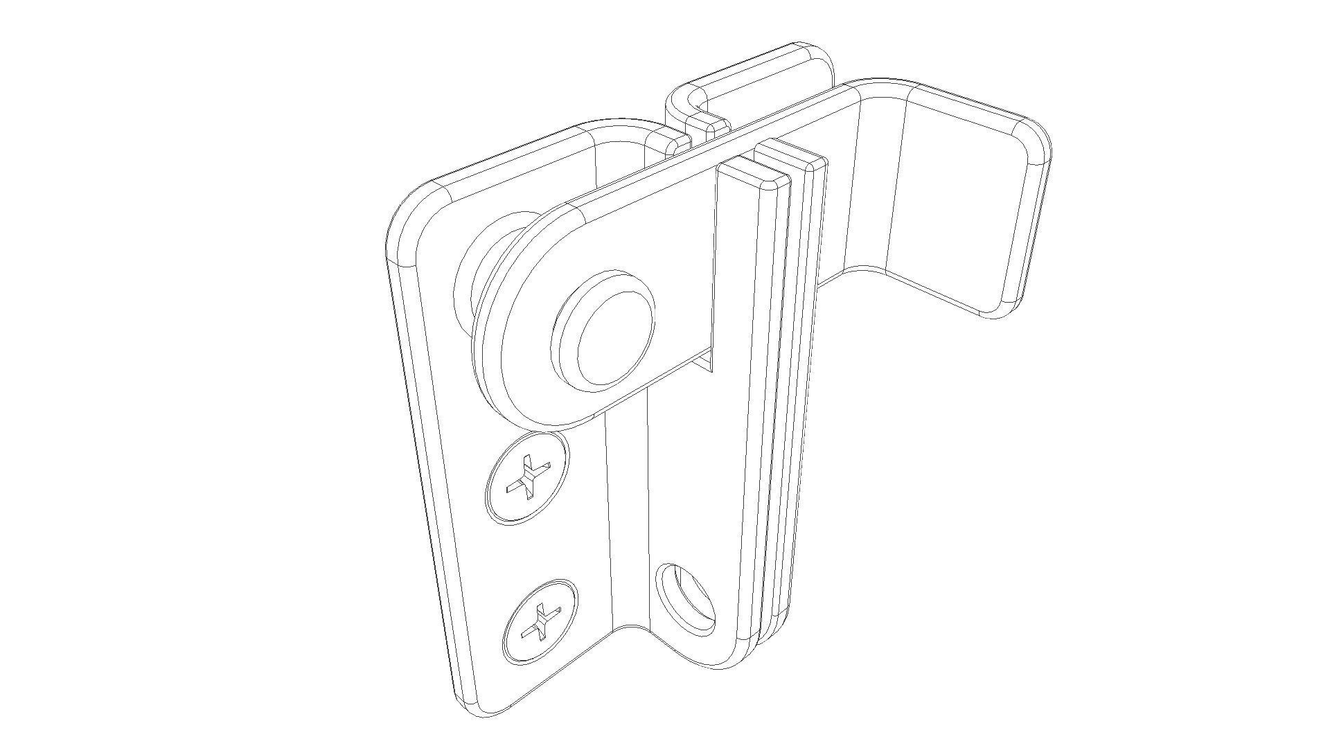 Hinge with lock 3D model | CGTrader