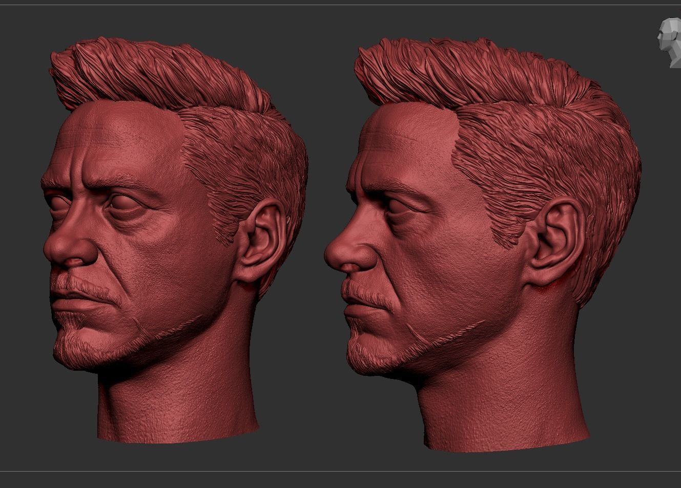 Tony Stark-Robert Downey JR Head 3D model 3D printable | CGTrader