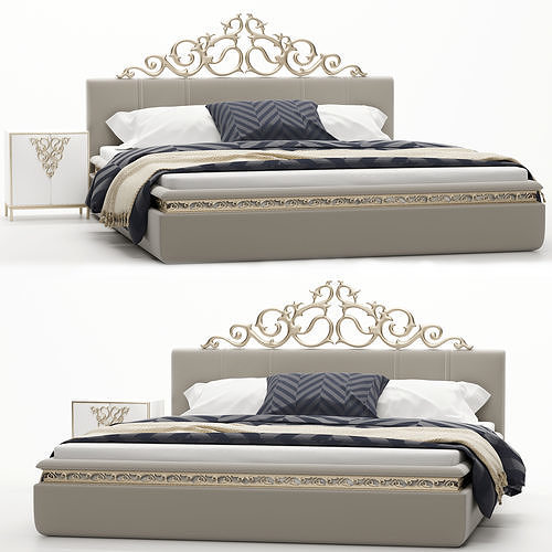 Classic style bed 3D model | CGTrader