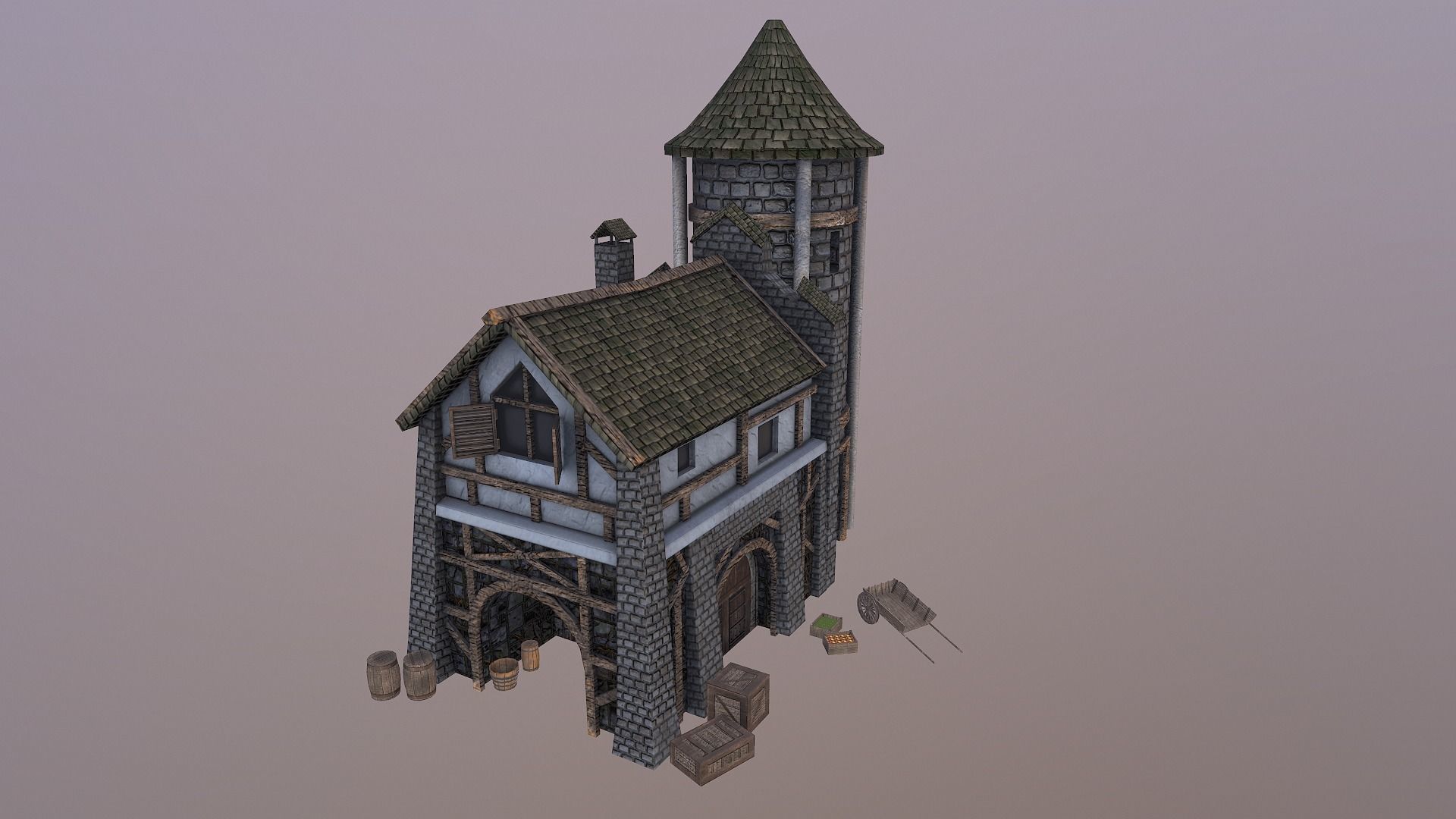 3D model Medieval Warehouse VR / AR / low-poly | CGTrader