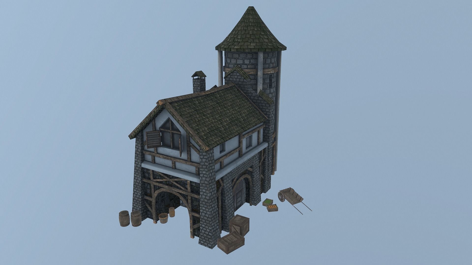 3D model Medieval Warehouse VR / AR / low-poly | CGTrader