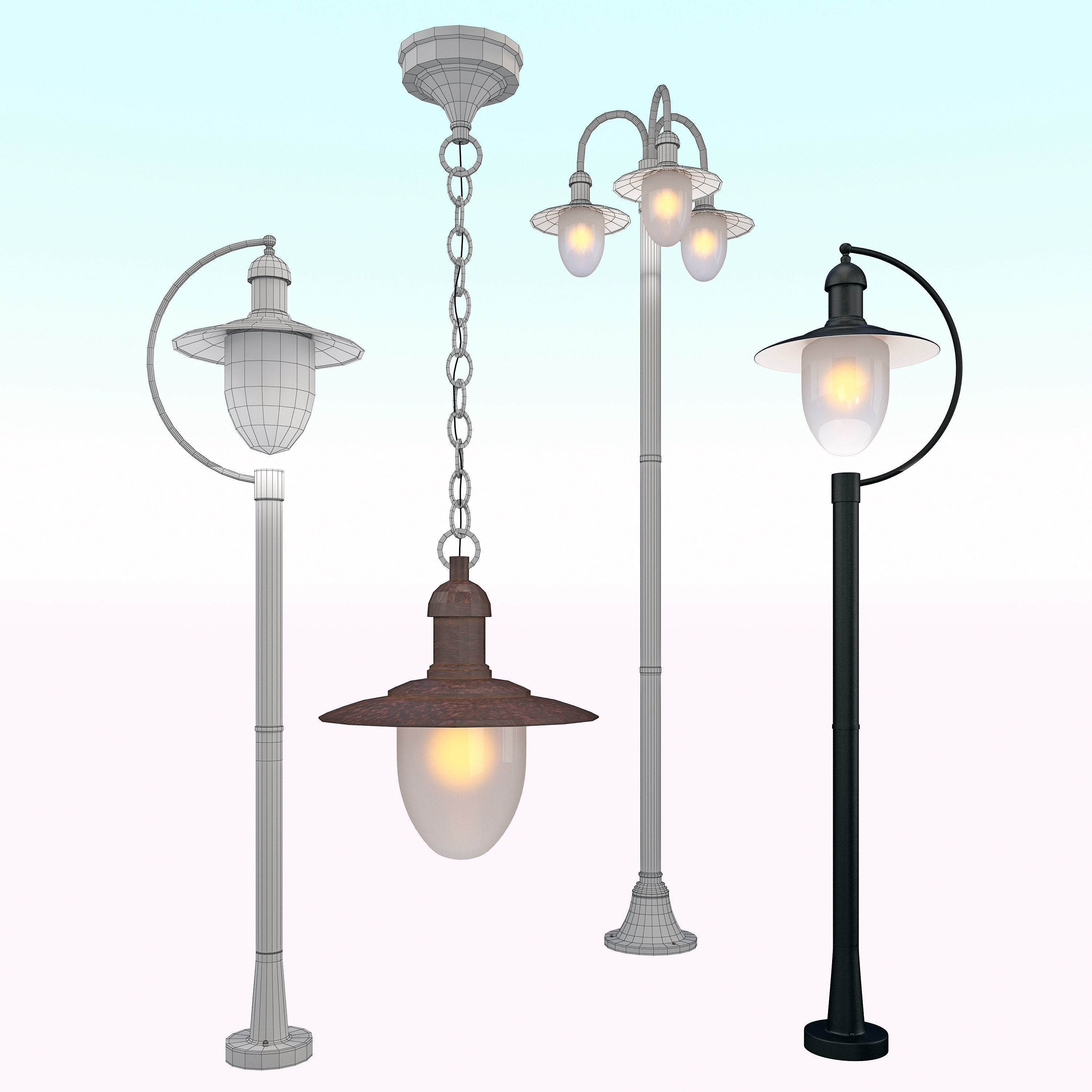 Outdoor lighting ARUBA 3D model | CGTrader