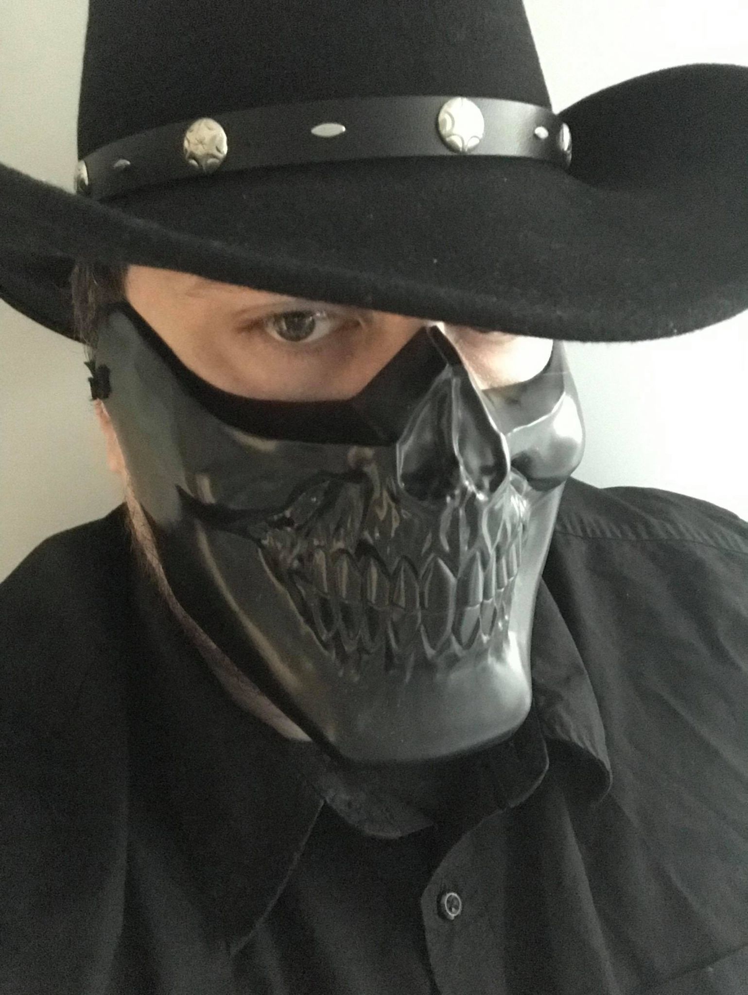 Cowboy Black Skull Half Mask Forever Purge Movie STL 3D model 3D ...