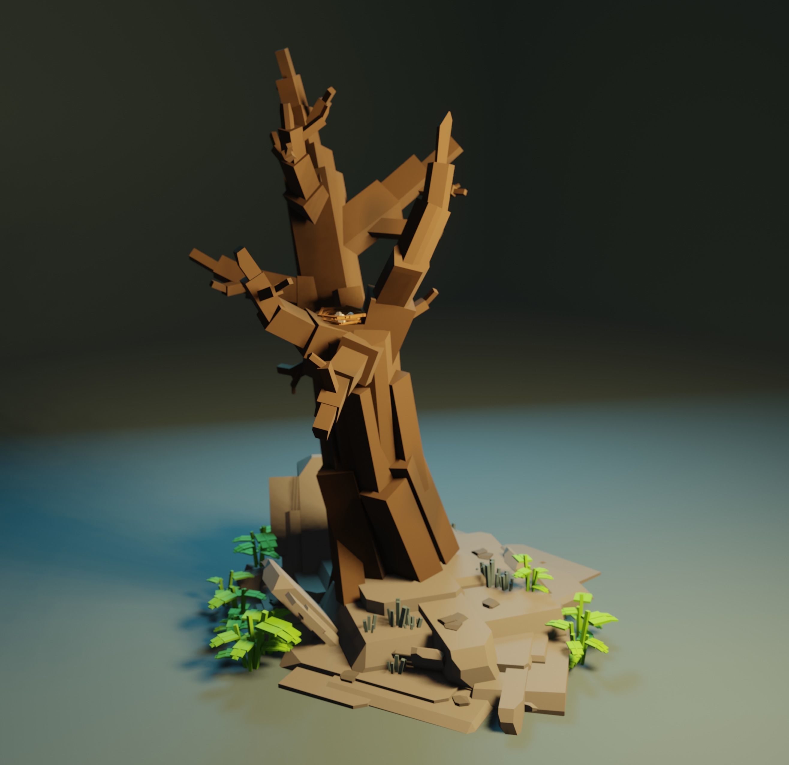 Cubic Tree free VR / AR / low-poly 3D model | CGTrader