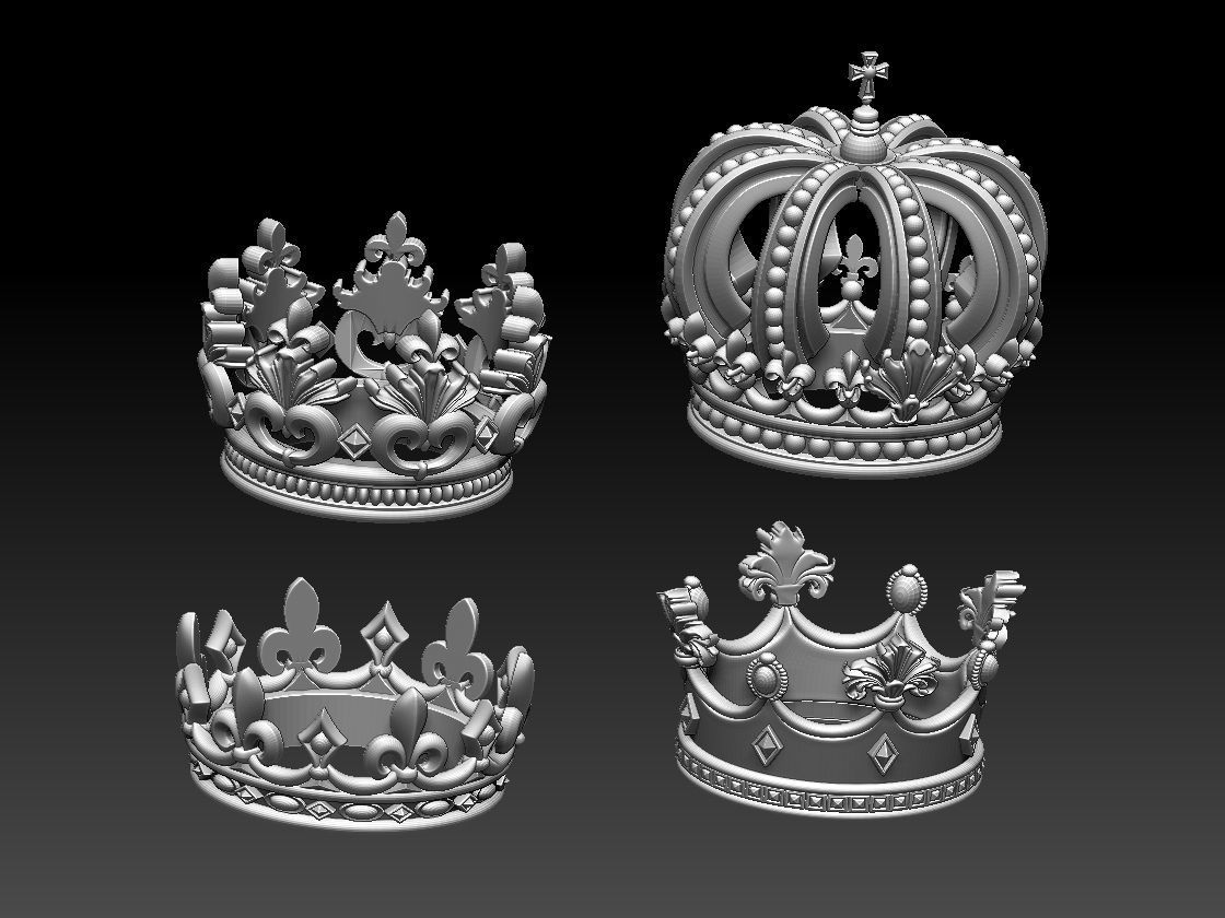 crowns crown 3D model 3D printable | CGTrader