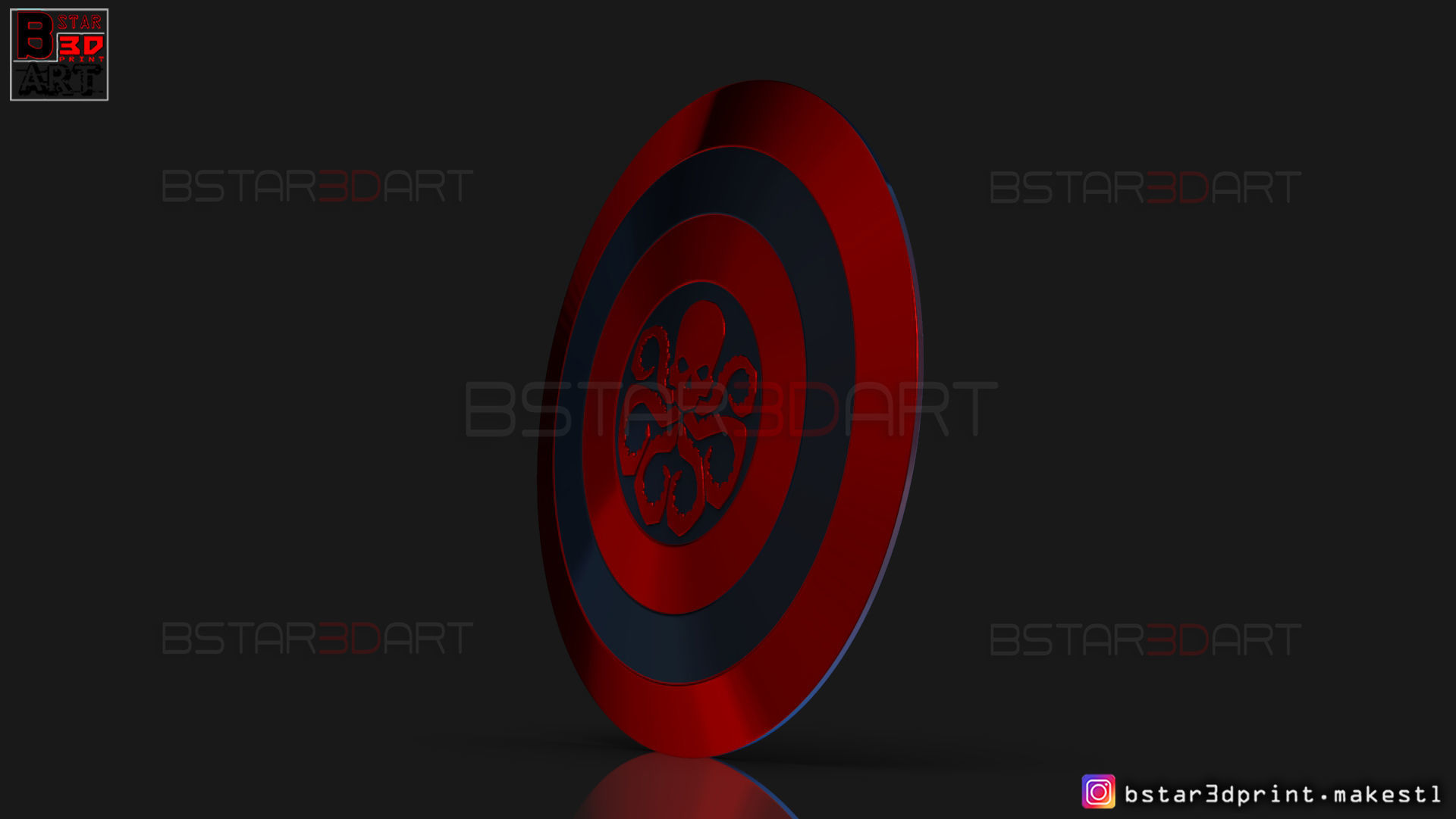 The Shield Hydra captain America - Hail Hydra - Marvel comics 3D model ...