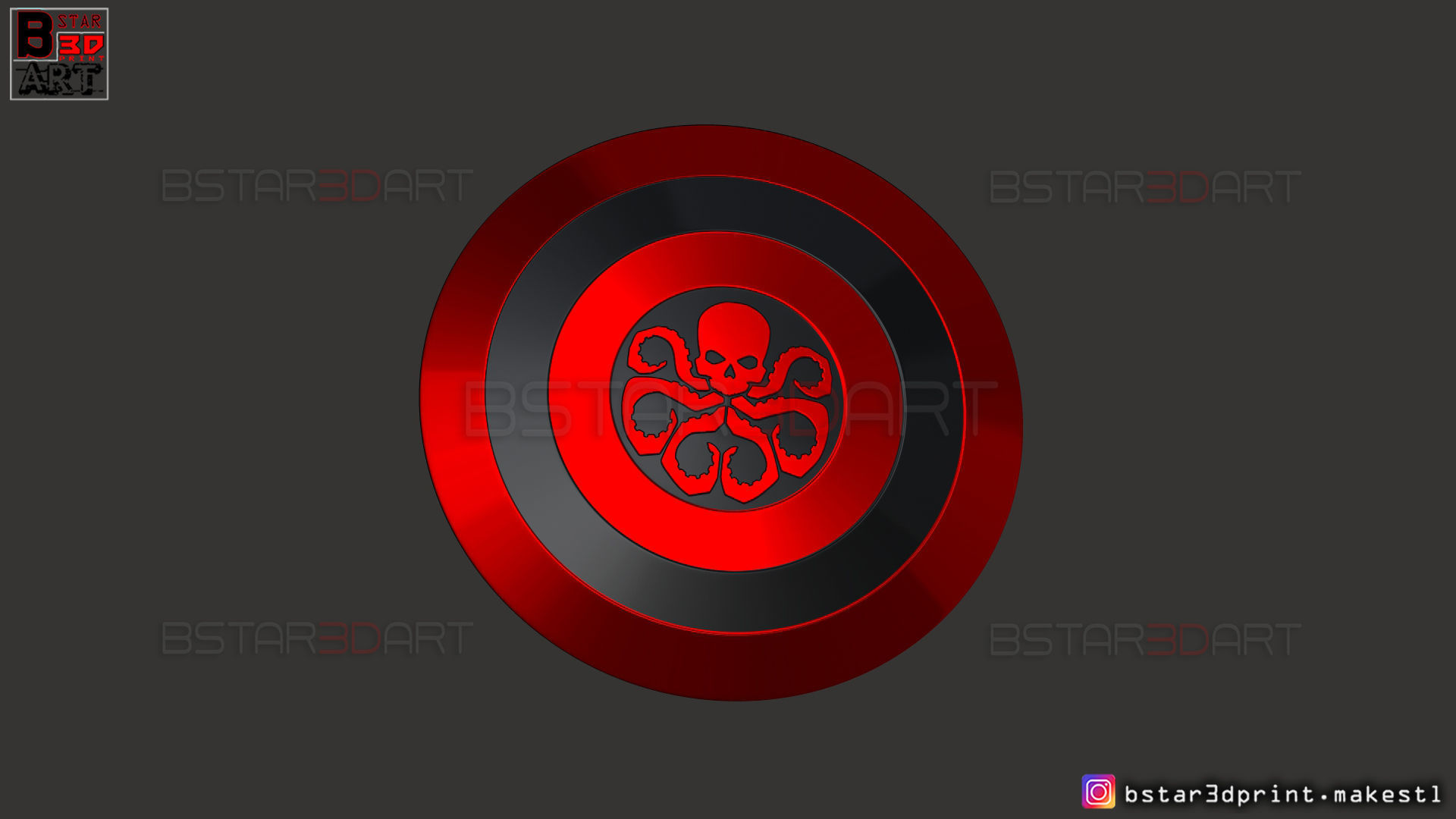 The Shield Hydra captain America - Hail Hydra - Marvel comics 3D model ...