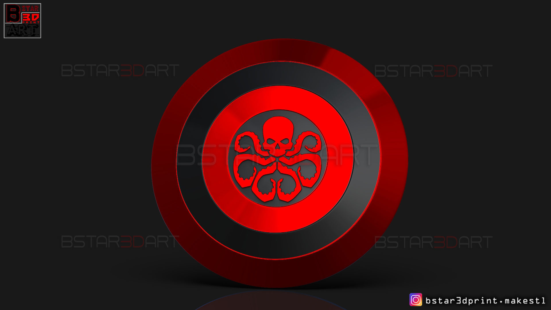 The Shield Hydra captain America - Hail Hydra - Marvel comics 3D model ...