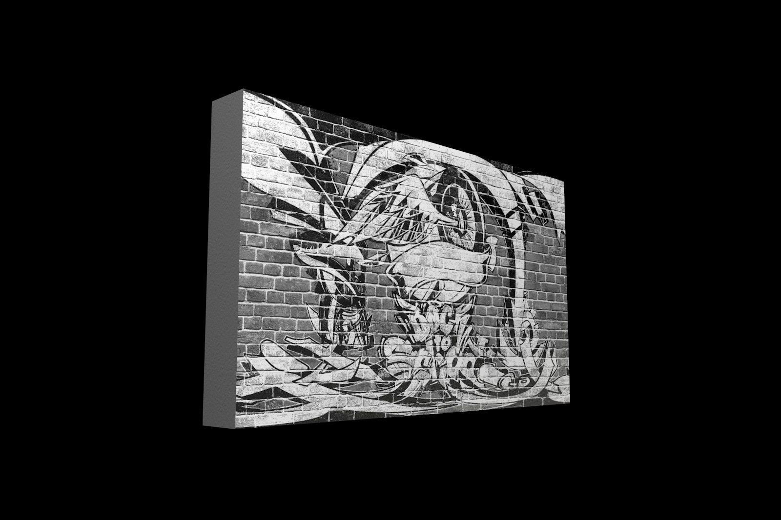 3D model Graffiti wall VR / AR / low-poly | CGTrader