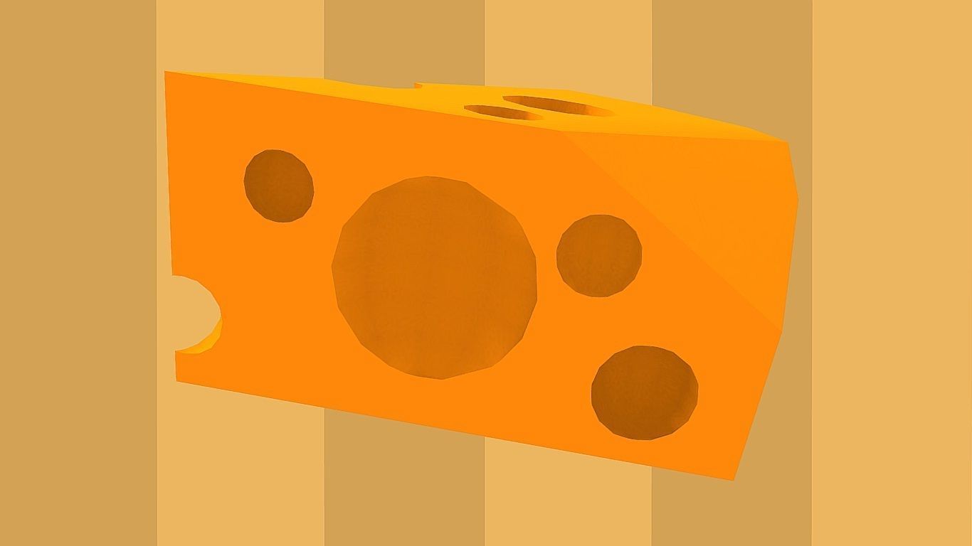 Low Poly Stylized Cheese free VR / AR / low-poly 3D model | CGTrader