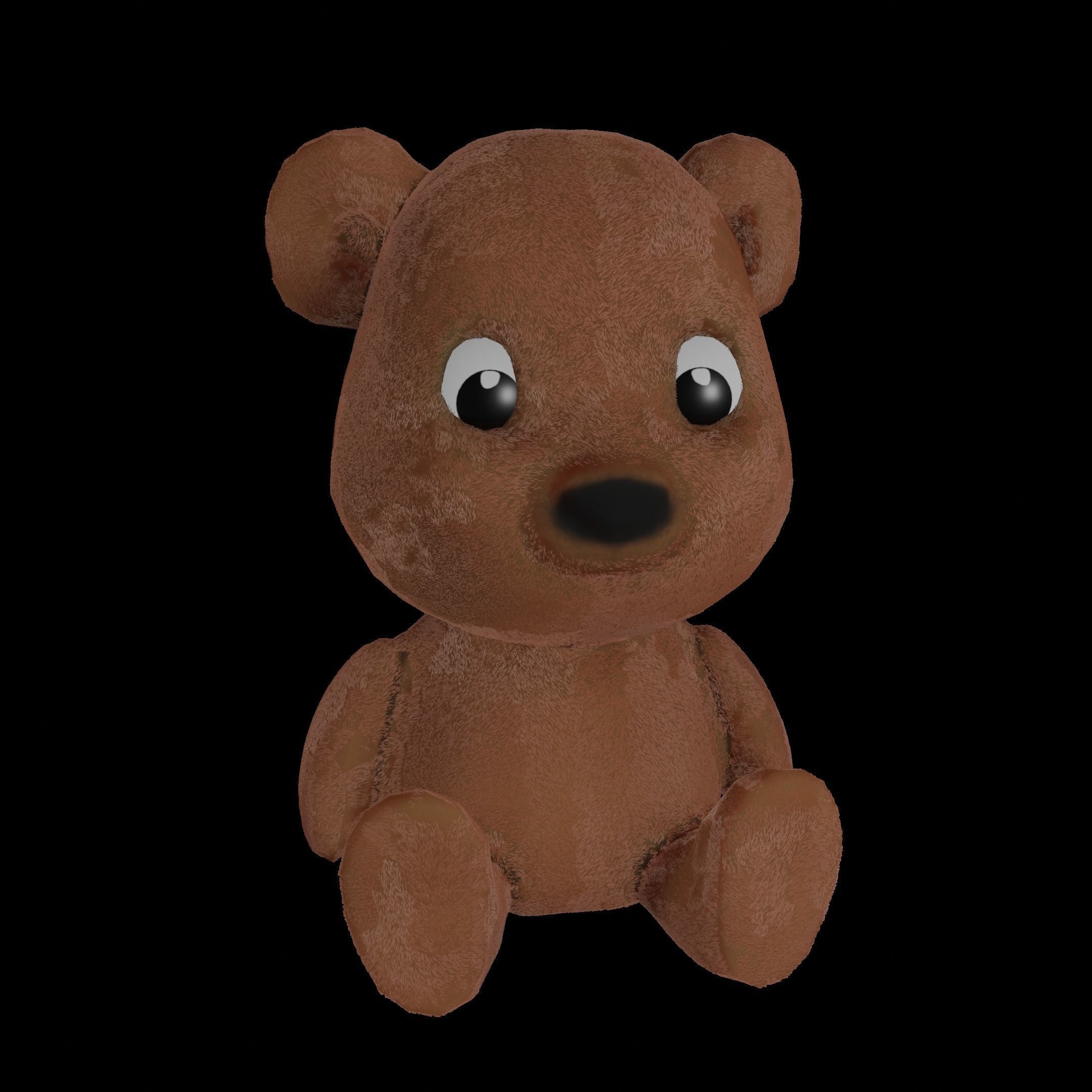 Teddy Bear Low and High Poly Meshes free VR / AR / low-poly 3D model ...