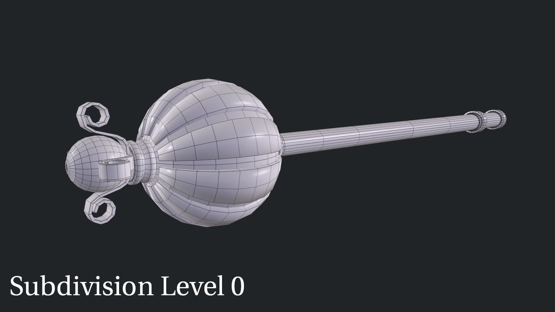 Skepter golden sword 3D model | CGTrader