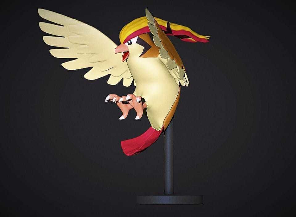 Pidgeot STL statue of pokemon bird 3D model 3D printable | CGTrader