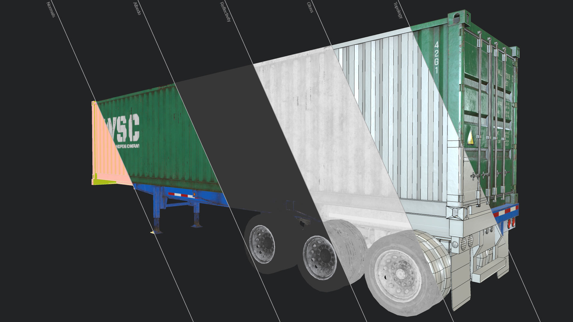 3D model Container Trailer VR / AR / low-poly | CGTrader