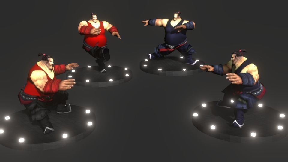 3D model Fat Wrestler Rigged VR / AR / low-poly | CGTrader