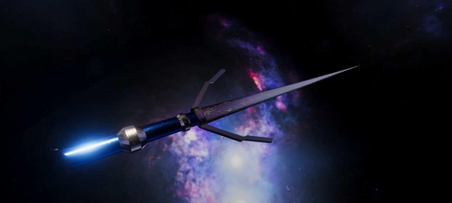 Witcher Inspired Silver Sword free 3D model | CGTrader