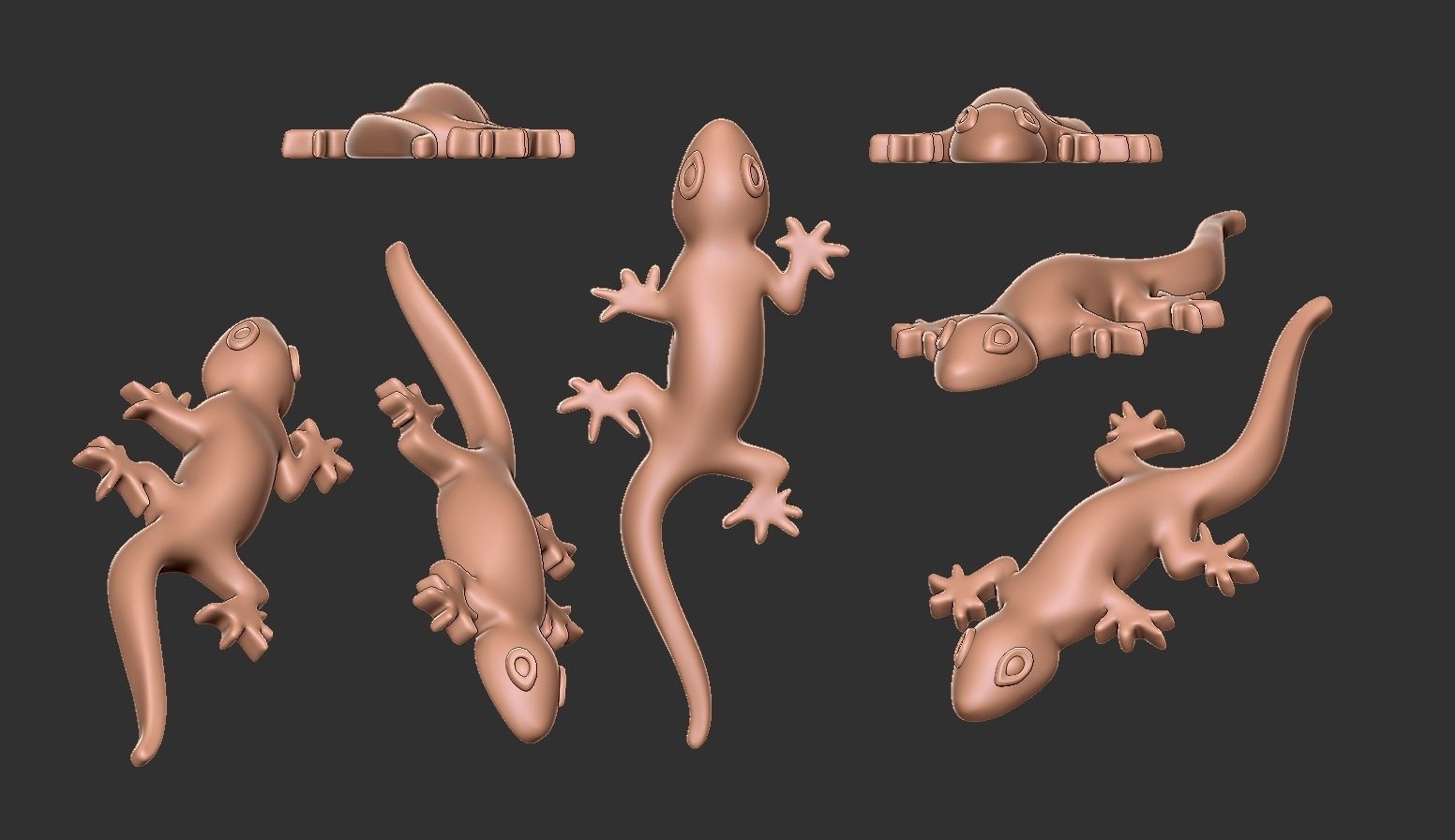 gecko lizard 3d model 3D model 3D printable | CGTrader