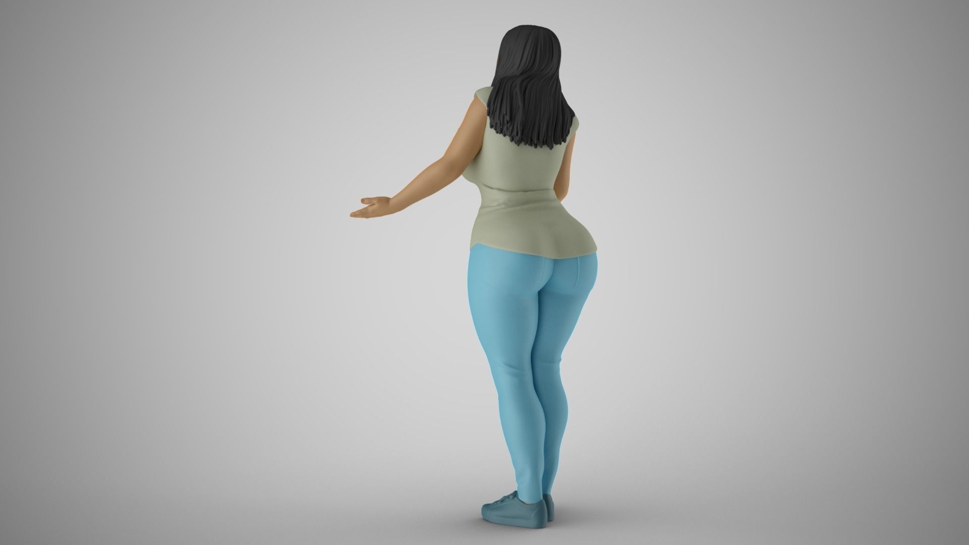 Girl Touching Rain Through Window 3D model 3D printable | CGTrader