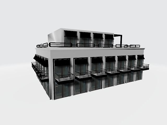 3D model White luxury building VR / AR / low-poly | CGTrader