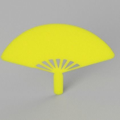 Hand Fan 3D model 3D printable | CGTrader