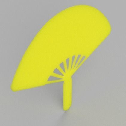 Hand Fan 3D model 3D printable | CGTrader