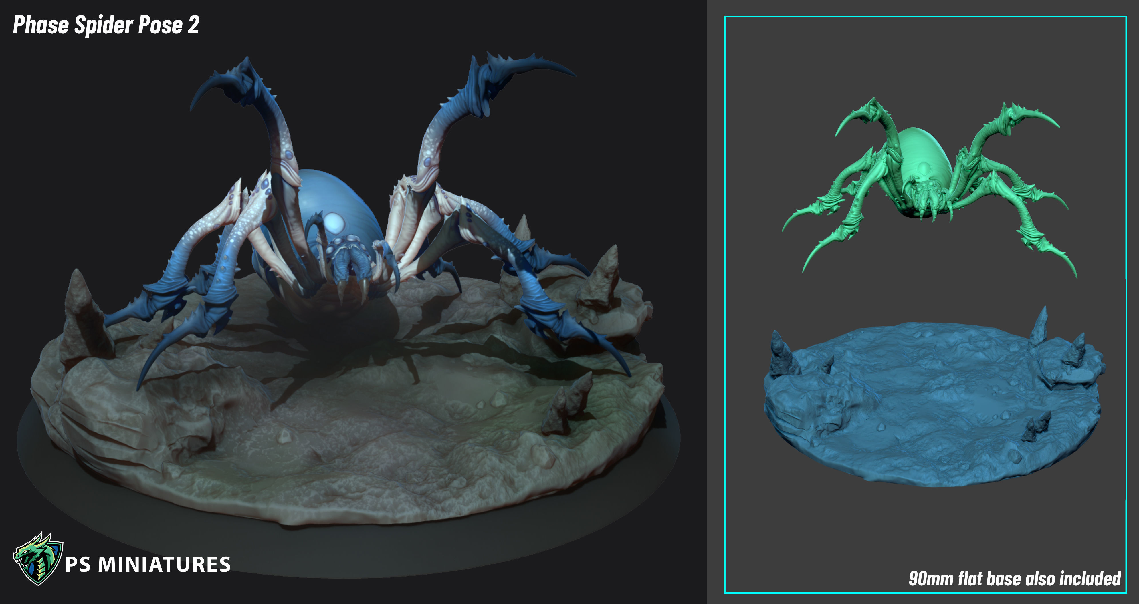 Phase Spider Pose 2 - 3D Printable 3D model 3D printable | CGTrader