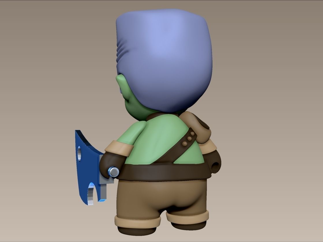 Simple Orc Chibi Art Toy Print 3D model 3D printable | CGTrader