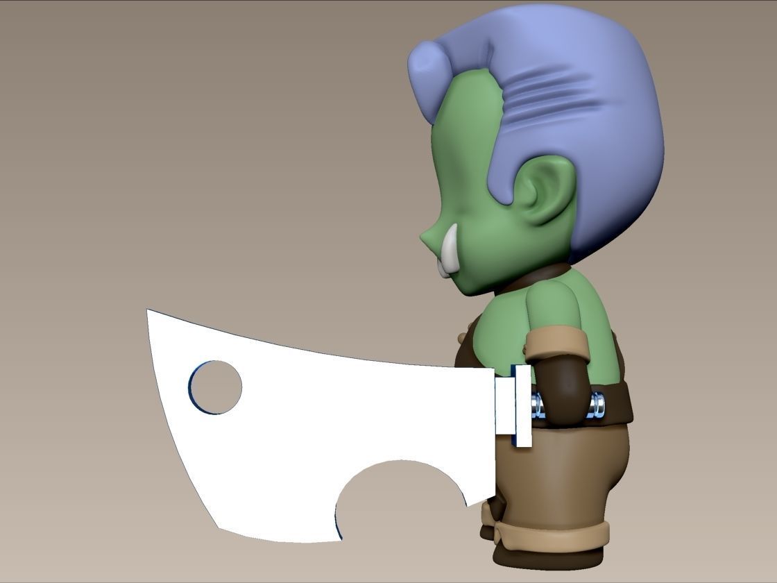 Simple Orc Chibi Art Toy Print 3D model 3D printable | CGTrader