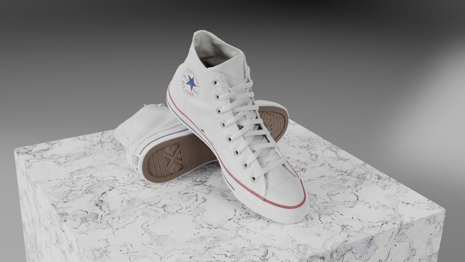 3D model Converse CHUCK TAYLOR ALL STAR sneakers pair VR / AR / low ...