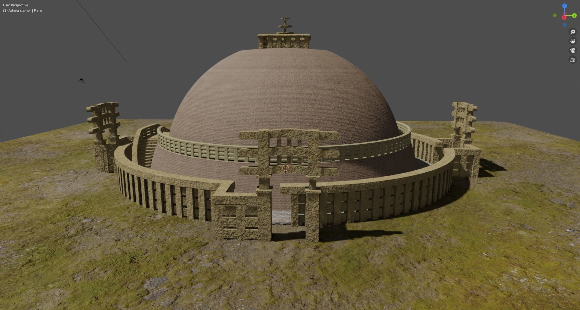 Sanchi Stupa - 3D model 3D model | CGTrader