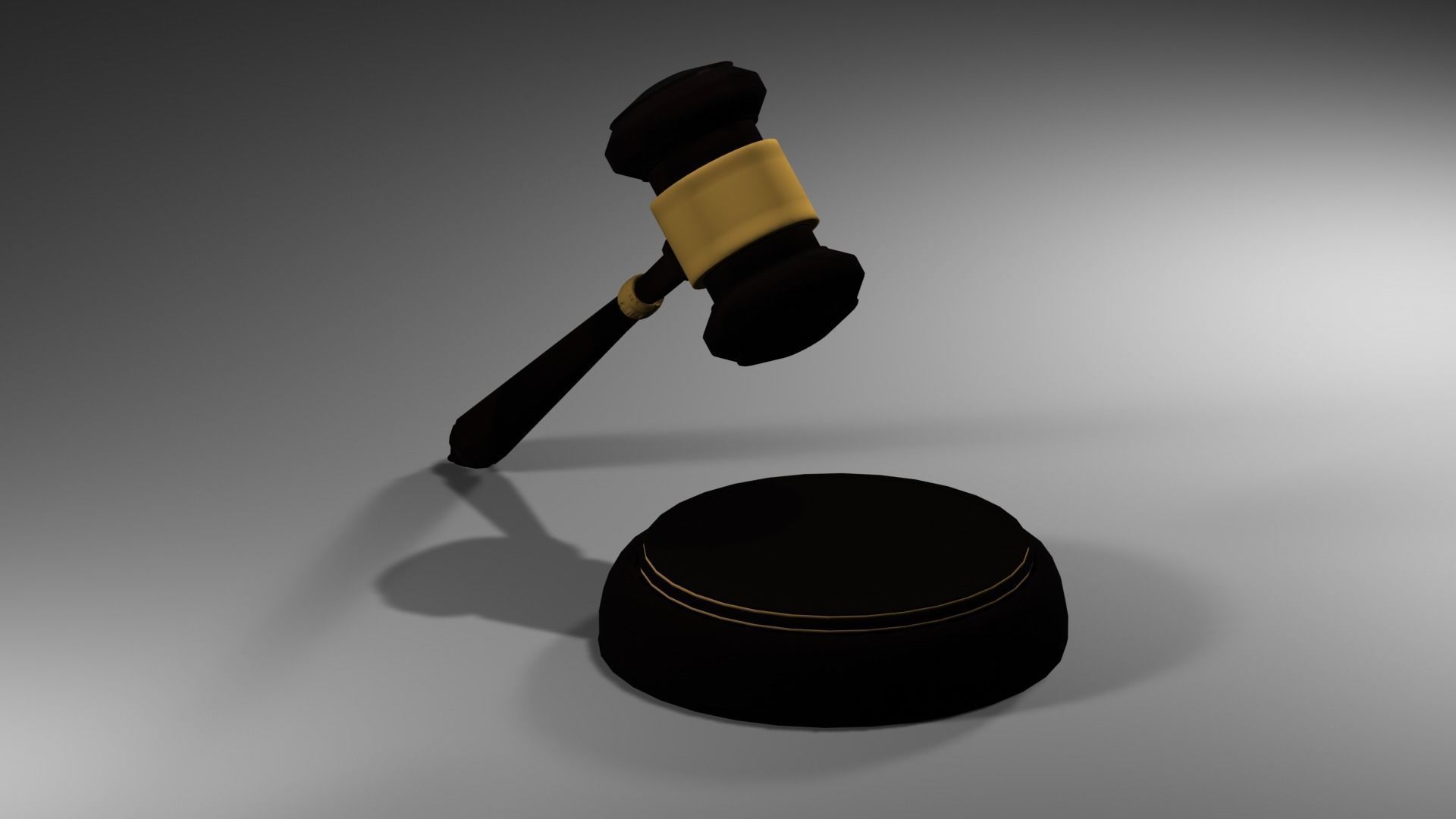 judges hammer Low Poly free 3D model | CGTrader